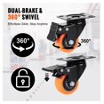 Caster Wheels 2 Inch - Set of 4 Swivel Plate Casters, 150lbs Capacity ...