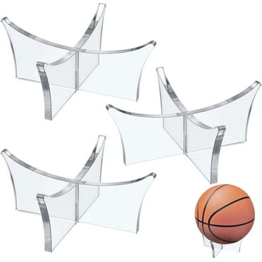 Uxcell 4.7" Acrylic Ball Display Stand Holder for Football Basketball ...