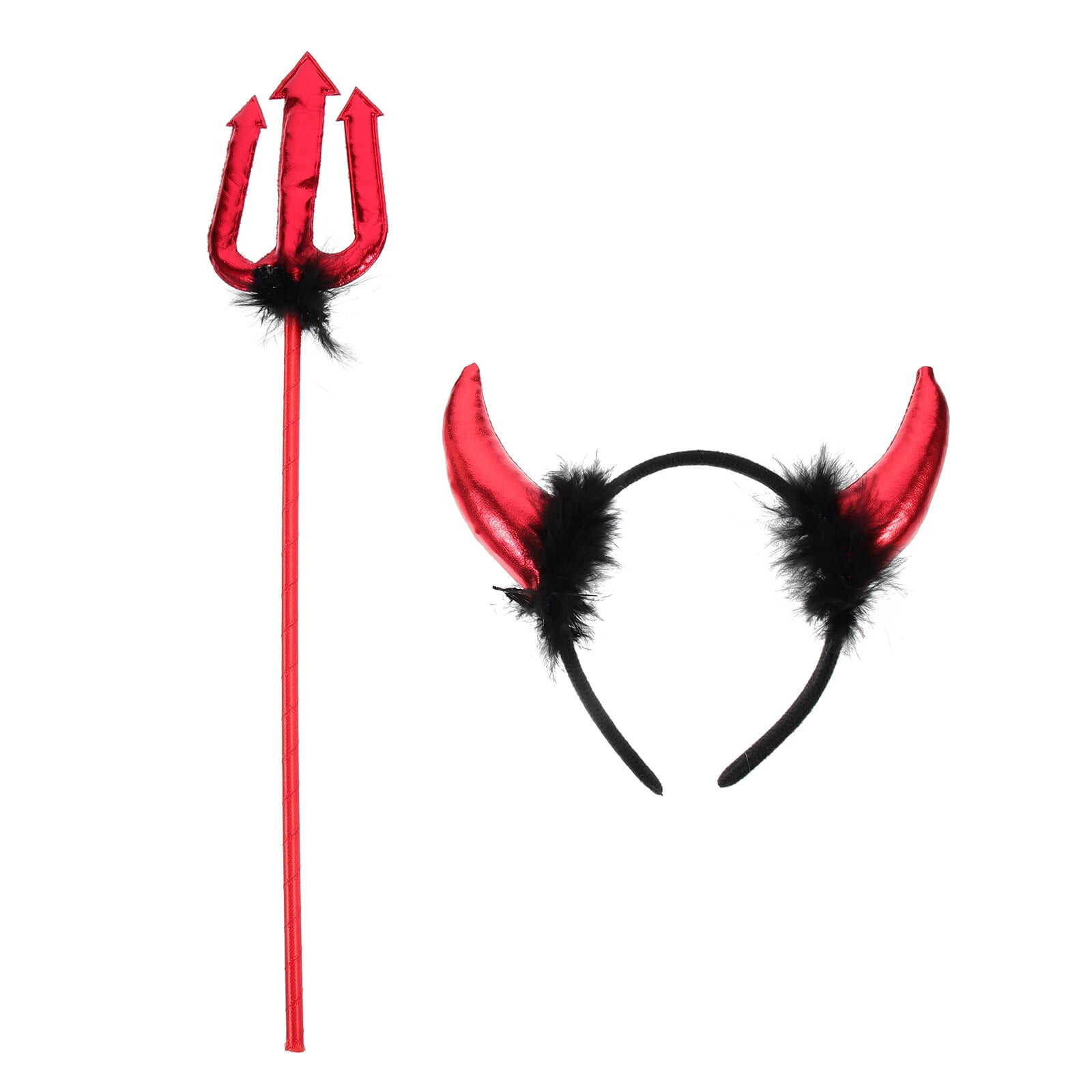 1 Set of Halloween Devil Horn Hair Band Devil Pitchfork Halloween Devil ...