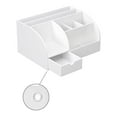 Niubee Desk Organizer Acrylic Office Storage with 8 Compartments and ...