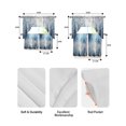 Blue Forest Kitchen Curtains Swag Valance and Tier Curtains Set 24 Inch ...