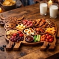 HUISZJ Highland Cow Serving Tray - 11.7x8.1inch Wooden Charcuterie ...
