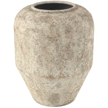 DecMode 12" Handmade Textured Dark Brown Ceramic Vase with Four Handles ...