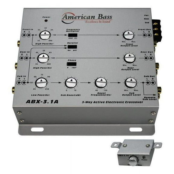 Hifonics HFXR 2/4 Ch 2/3 Way Active Crossover w/Bass Remote 8.5 Volt ...