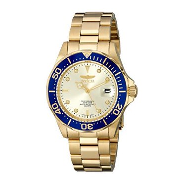 Invicta Men's S1 Rally Automatic Gold Dial Blue Polyurethane Watch ...
