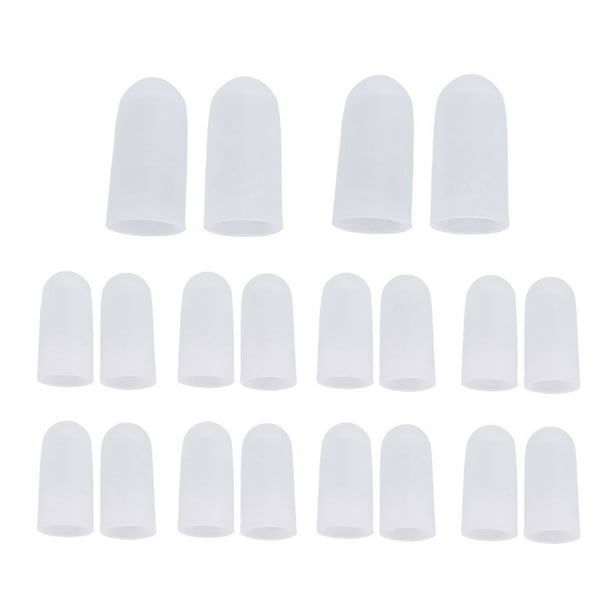10 pares de protectores de dedos de los pies de silicona suave que ...