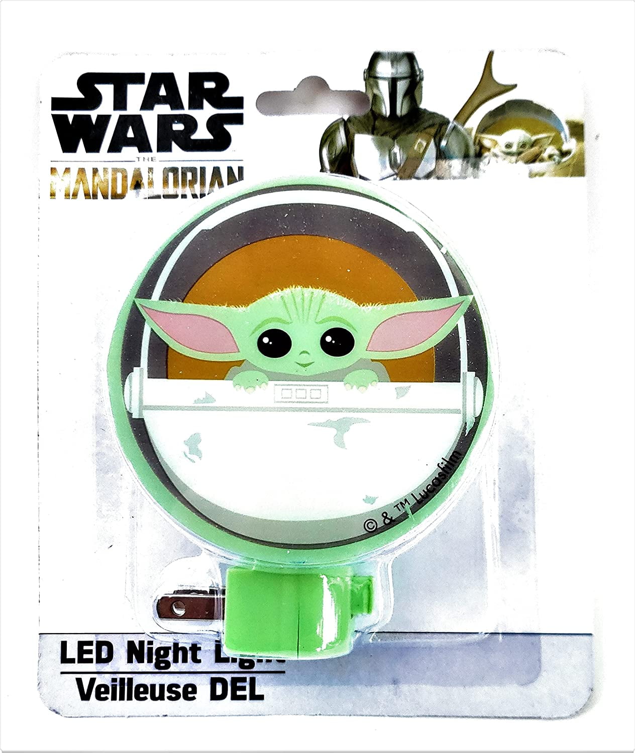 Star Wars Mandalorian LED Night Light, Baby Yoda Plug-in Lamp LED Bulb ...