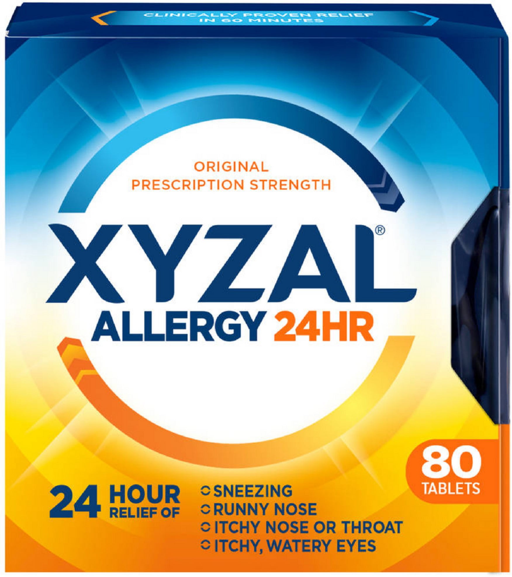 Xyzal 24 Hour Allergy Relief Tablets 80 ea (Pack of 2) - Walmart.com