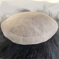 Breathable Silk Base with Diamond Net Cover Human Hair System Men's ...