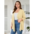 SHOWMALL Women's Plus Cardigans Lightweight Open Front Cardigans 3/4 ...