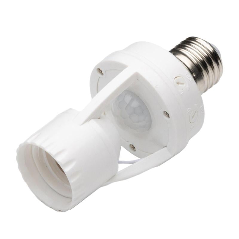 Motion Sensor Light Socket Fixture Control Adjustable E27 Plug Socket ...