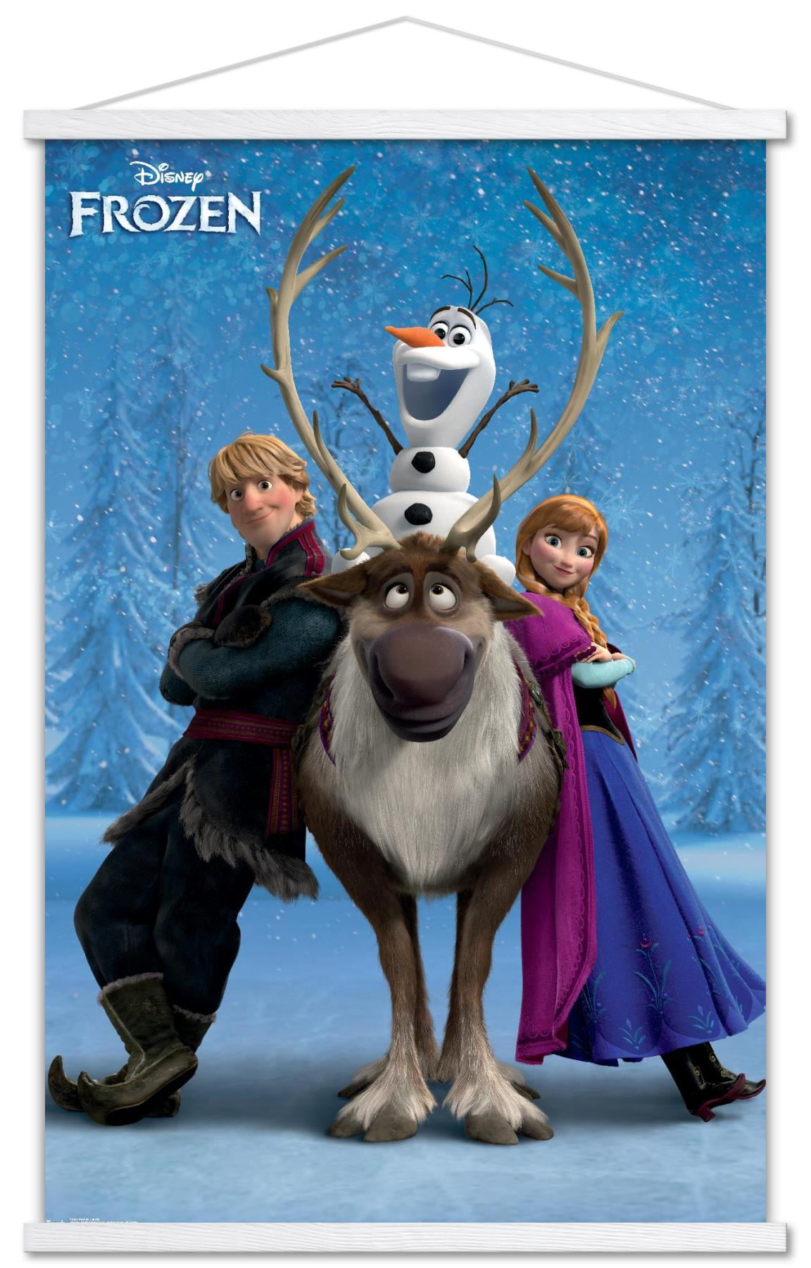 Disney Frozen - Team Wall Poster with Wooden Magnetic Frame, 22.375" x ...