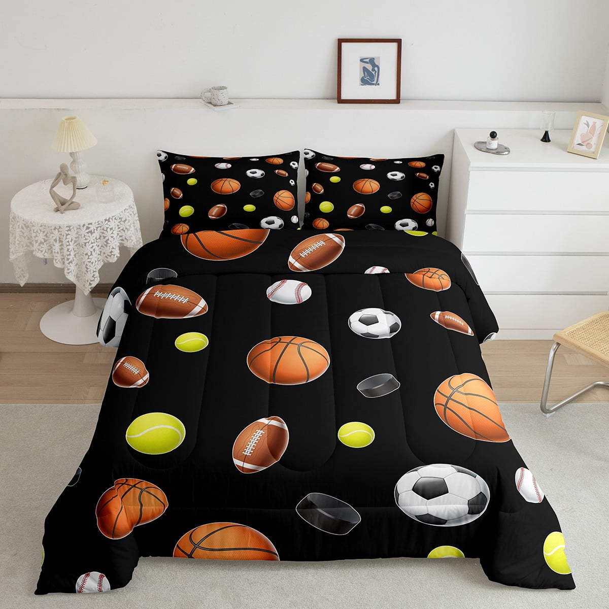 Click here for Erosebridal Balls Sports Lover Comforter Sets Quee... prices