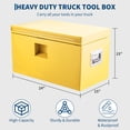 QinaQin Heavy-Duty Truck Toolbox, Construction Toolbox, with Double ...