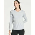 Real Essentials 4-Pack: Women's Dry-Fit Long-Sleeve V-Neck Athletic ...