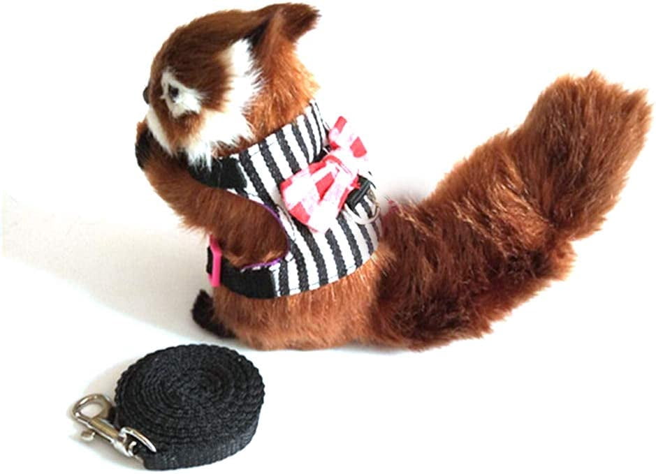 BT Bear Pet Harness, Small Rabbit Harness Leash Bowknot Stripe Plaid ...