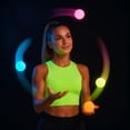 5pc Rubber Luminous Juggling Balls, Light in The Dark, Hand Eye ...