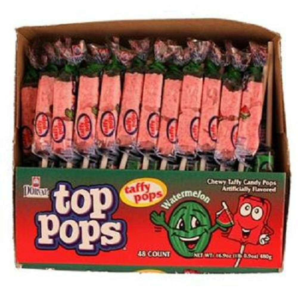 Product Of Top Pops, Watermelon Lollipops, Count 48 - Sugar Candy ...