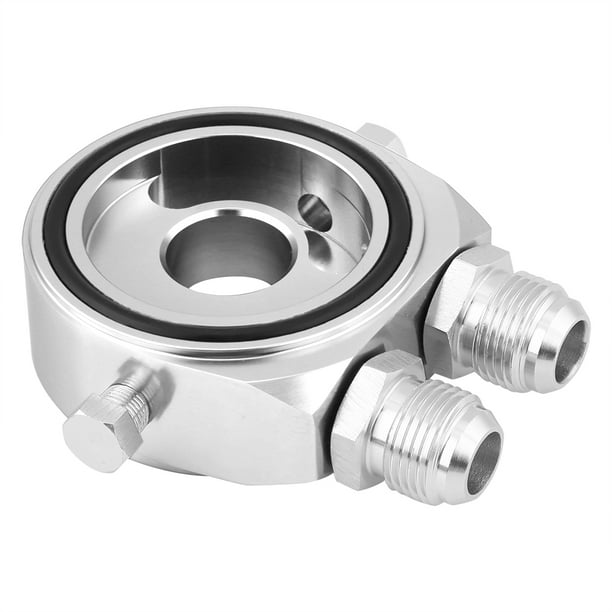 Oil Cooler Sandwich Plate,M20 x 1.5 Aluminum Oil Filter Cooler Sandwich ...