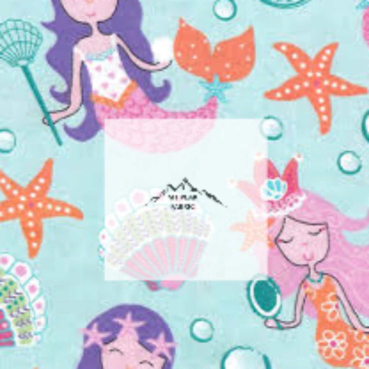 Mermaids Bubbles Flannel Fabric - Walmart.com