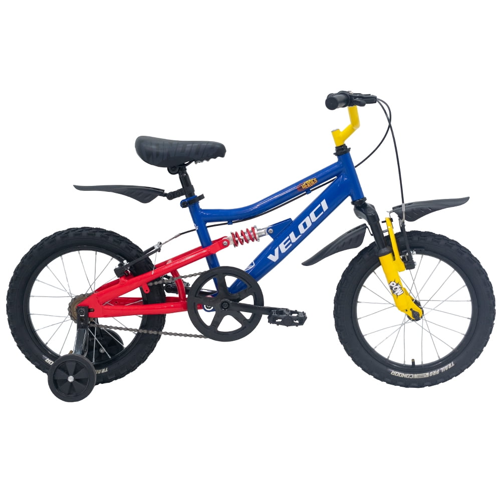 Bicicleta Veloci Heroes Rodada 16 Azul Infantil | Bodega Aurrera en línea