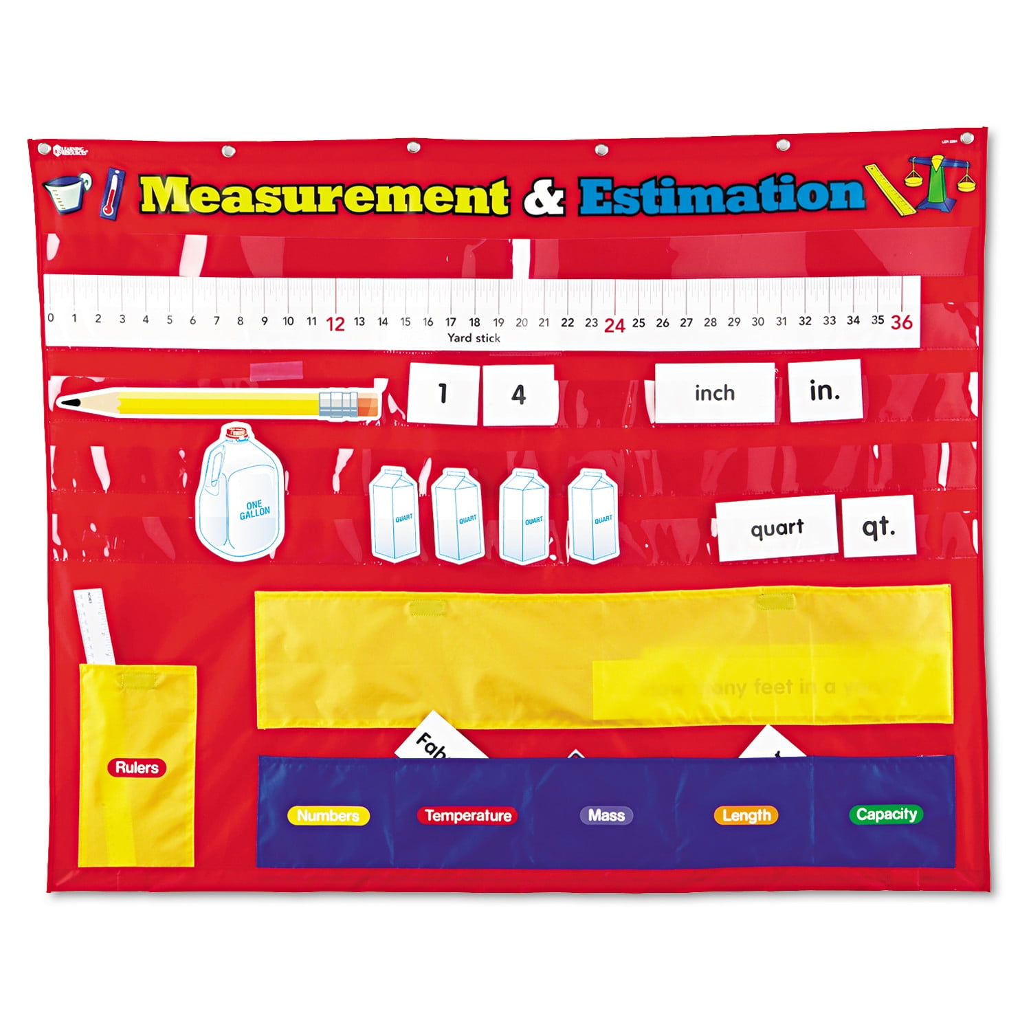 Learning Resources Measurement and Estimation Pocket Chart - Walmart.com