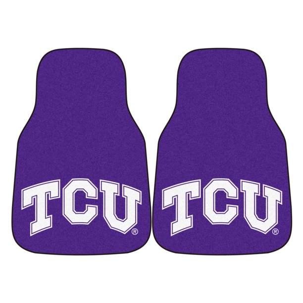 TCU 2-pc Carpeted Car Mats 17"x27" - Walmart.com