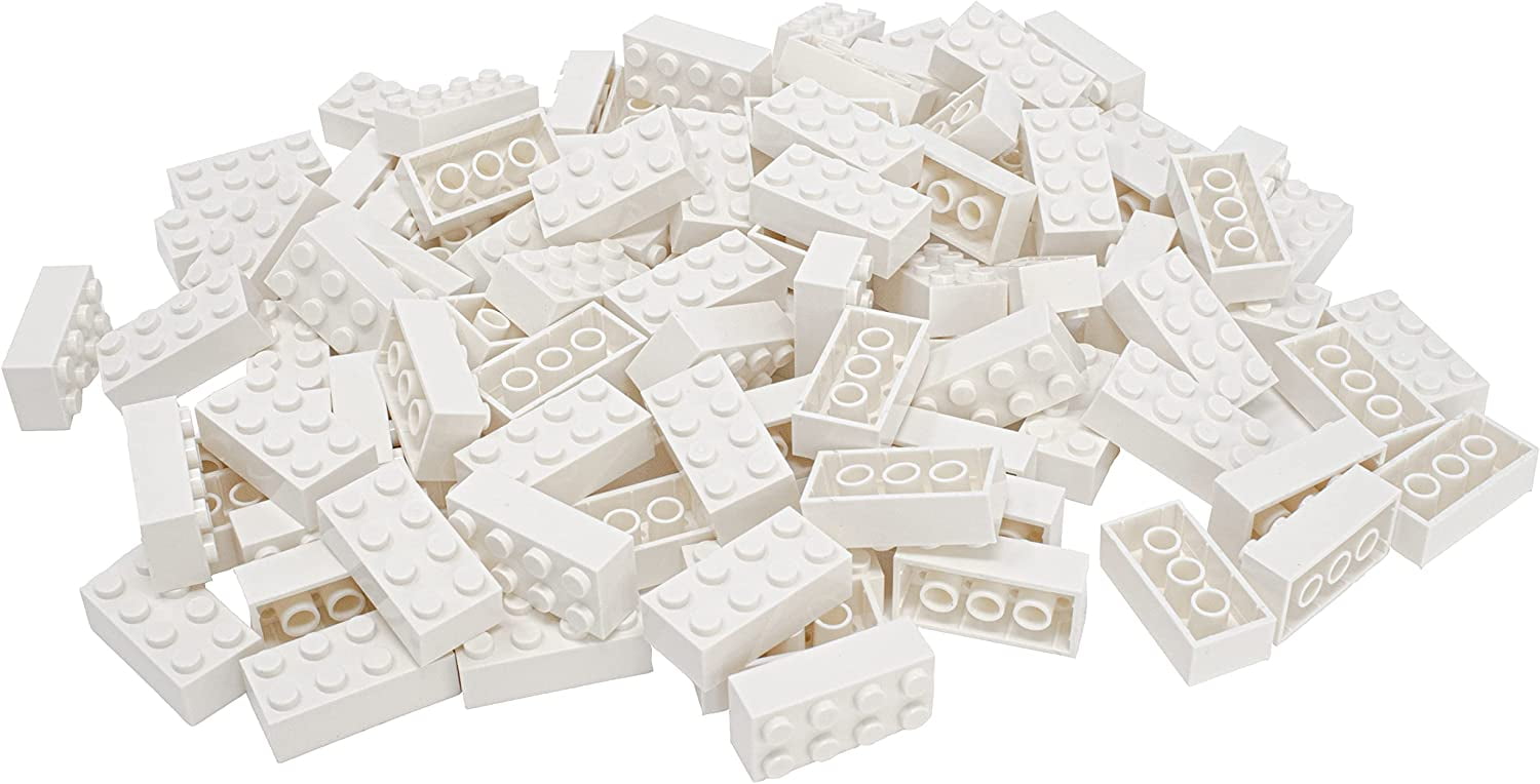 Minizfigs Classic 2x4 Building Brick Play Set - 100 pcs - Compatible ...