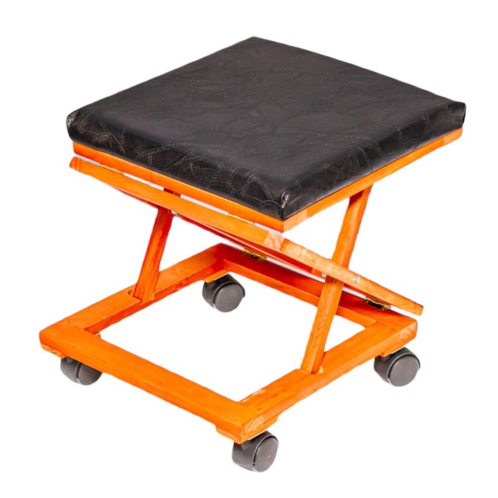 Adjustable Wooden Foot Stool – Leather Tapestry Foot Rest - Walmart.com ...