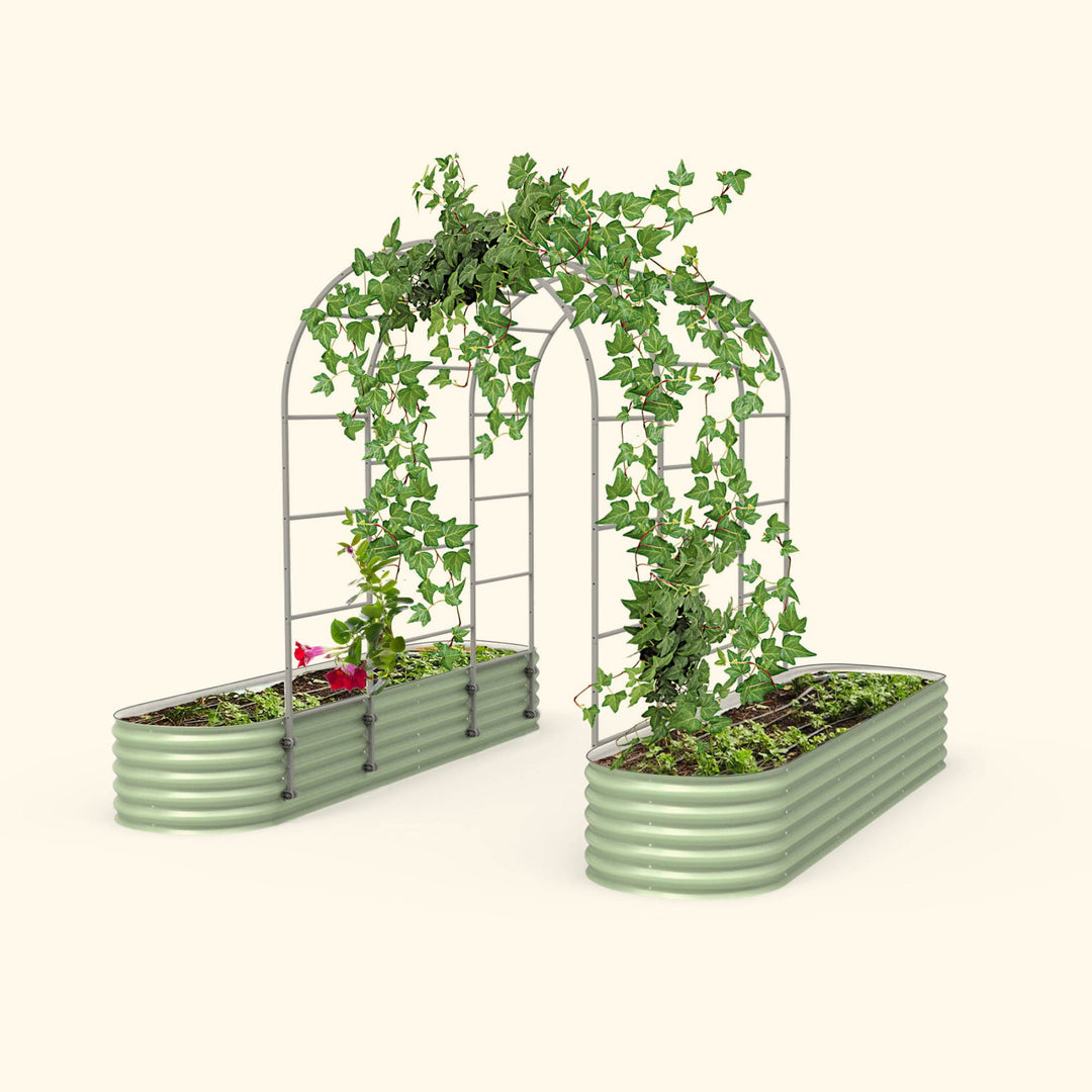 Vego Garden Modular Arched Trellis System Triple Section 7.0' Long ...