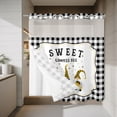 Bee Dwarf No Hook Shower Curtain with Snap in Liner, Sweet Gnomes Black ...
