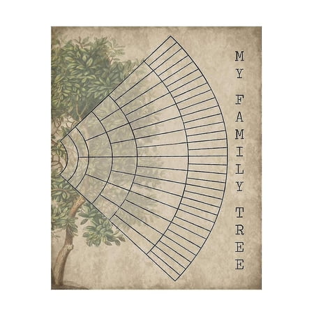 Family Tree Chart To Fill In 5/6/7 Generation Genealogy Poster Blank ...