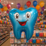 Durable Mylar Dental Balloon, Tooth Shaped, in Blue, Perfect for ...