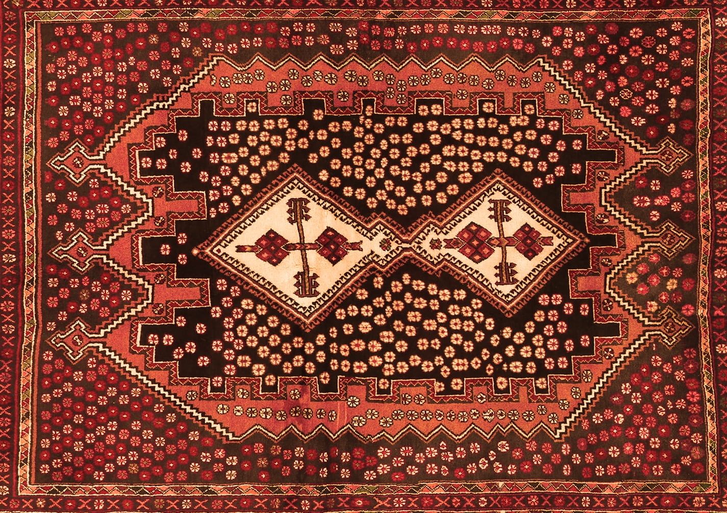 Ahgly Company Indoor Rectangle Persian Orange Traditional Area Rugs, 2 ...