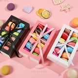 PACKHOME 15 Pack Macaron Boxes for 12, White Macaron Packaging Boxes ...