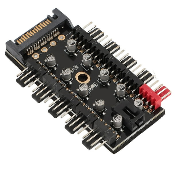 PC Chassis Fan Hub, 10 Port 4 Pin PWM PC CPU Cooling Hub, 12V Cooling ...