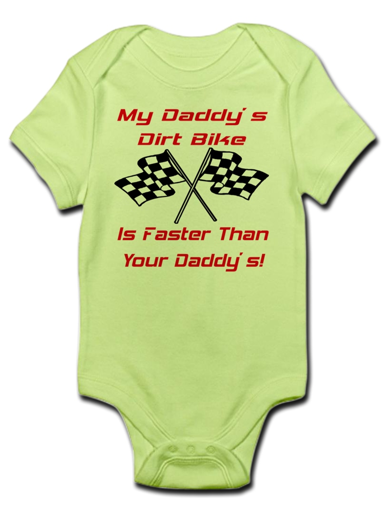 CafePress - Daddys Dirt Bike Is Fast Infant Bodysuit - Baby Light Bodysuit - Walmart.com