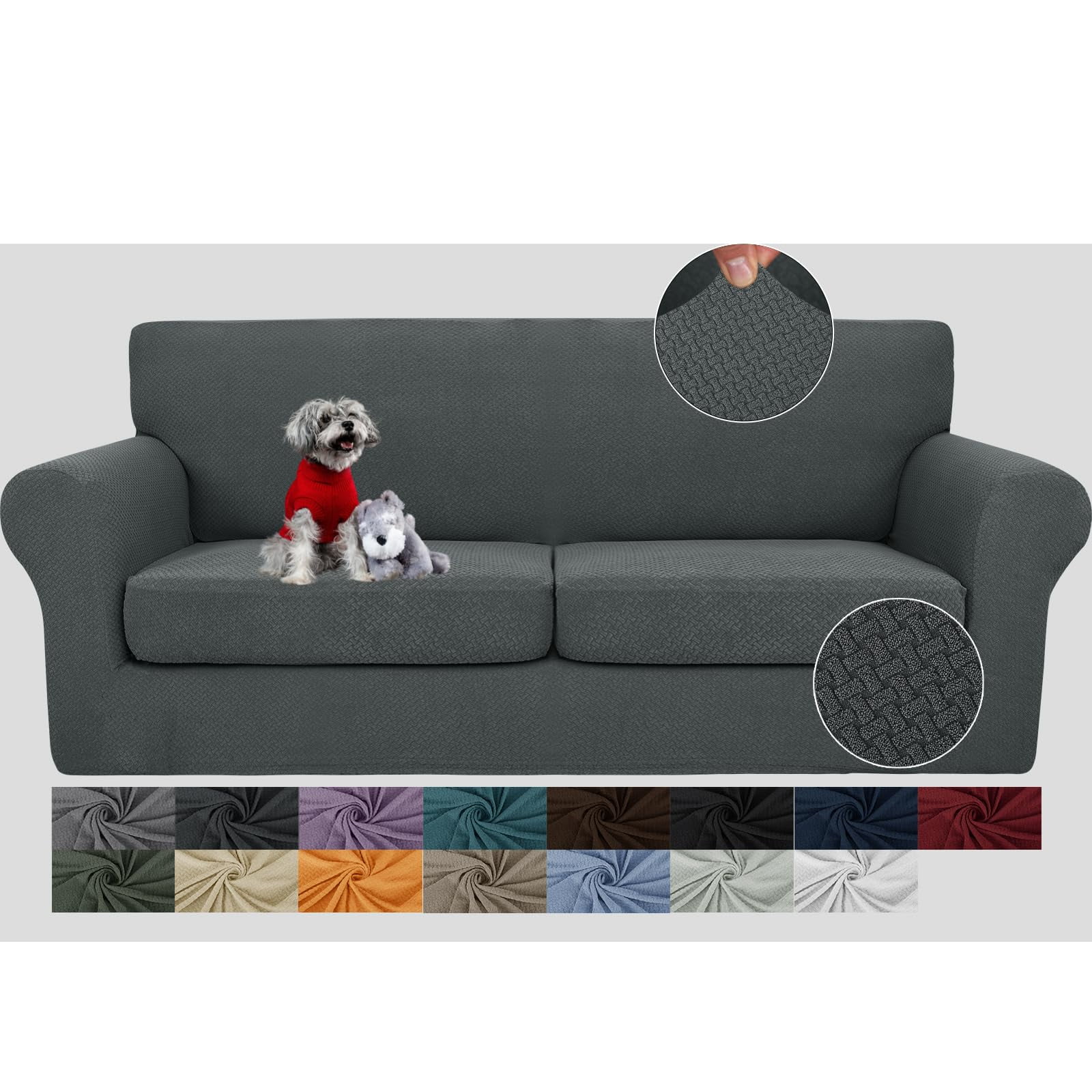 Click here for Jiviner 3 Pieces Couch Covers For 2 Cushion Couch... prices