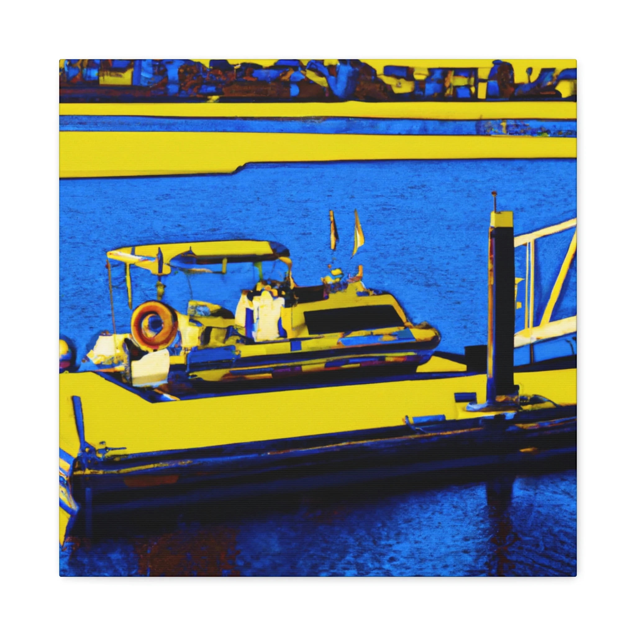 Pontooning on the Sea - Canvas - Walmart.com