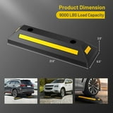 Costway 2 Pcs High Visibility Reflective Strip Rubber Curb Garage ...