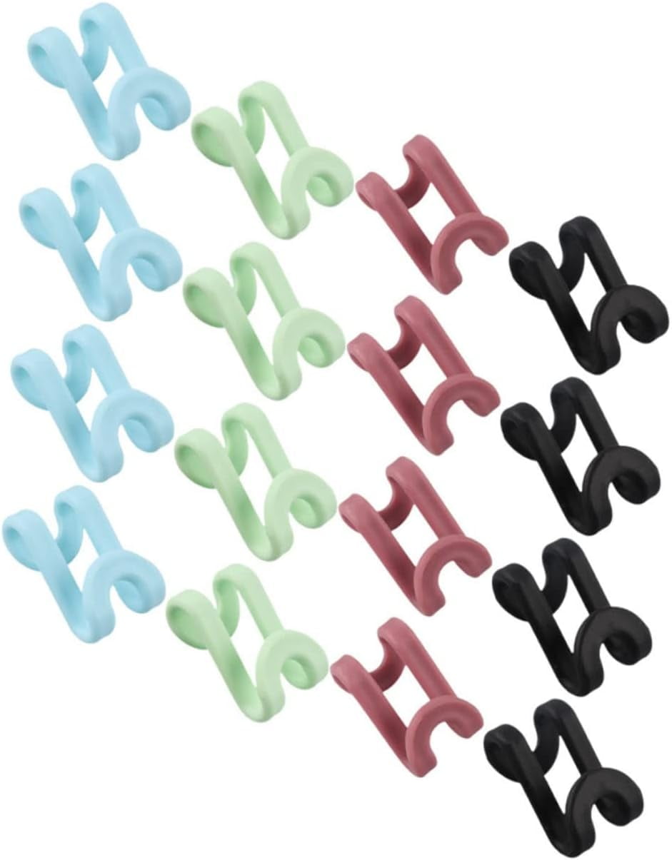 24pcs Wardrobe Clothes Mini Clothes Rack Heavy Duty Coat Hooks S Shaped ...