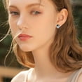 AOBOCO Diamond Black Cat Earrings for Women 925 Sterling Silver Cup Cat ...