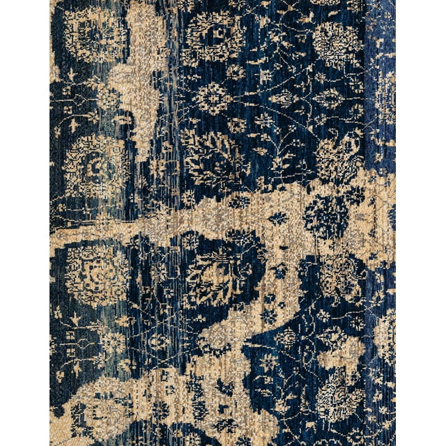 Ahgly Company Indoor Rectangle Abstract Blue Abstract Area Rugs, 2' x 3 ...