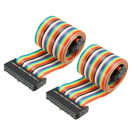 IDC 26 Pins Wire Flat Rainbow Ribbon Cable 48cm 2.54mm Pitch 2pcs | Walmart Canada