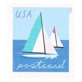 USPS Sailboats Postcard Water Ocean Lake Stamps Set of 10 First Class ...