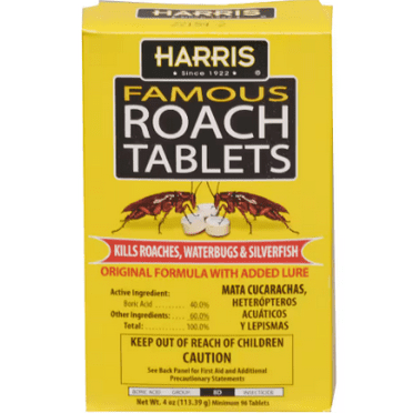 Harris Famous Roach Tablets, Cockroach Killer Bait, 2 Packs of 6oz with ...
