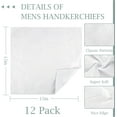 Handkerchiefs for Men, 100% Soft Cotton White Hankies, Classic Reusable ...