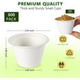 300 Pack 4 OZ Disposable Souffle Cups, 100% Compostable Portion Cups ...