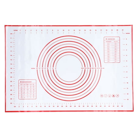 Pie Crust Mat, Kitchen Thickened Dough Rolling Mat Countertop Red With ...