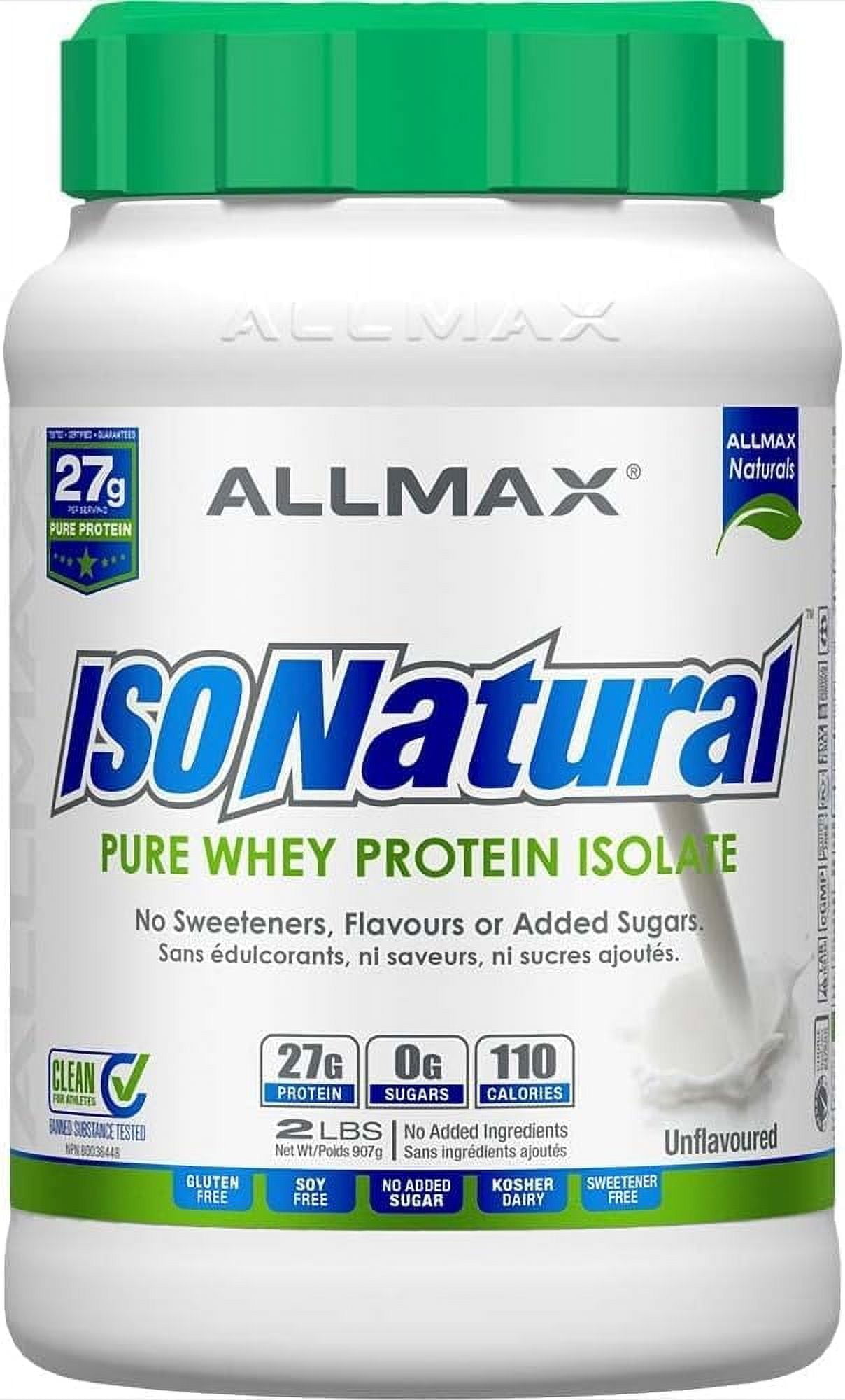 ALLMAX Naturals ISONATURAL - 100% Ultra-Pure Natural Whey Protein Isolate - Unflavoured - 2 ...